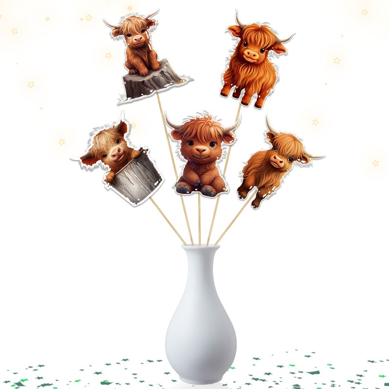 Highland Cow Centerpiece - Etsy