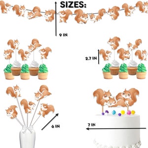 Squirrel Baby Shower and Birthday Party Supplies Set - Banner ...