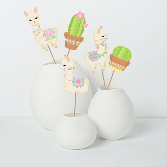 Centerpieces & Table Décor 5 Pcs Large Llama Centerpieces for Kids ...