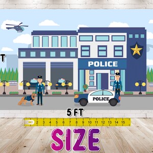 5x3ft Police Backdrop for Birthday Party Decorations . Police Sheriff ...