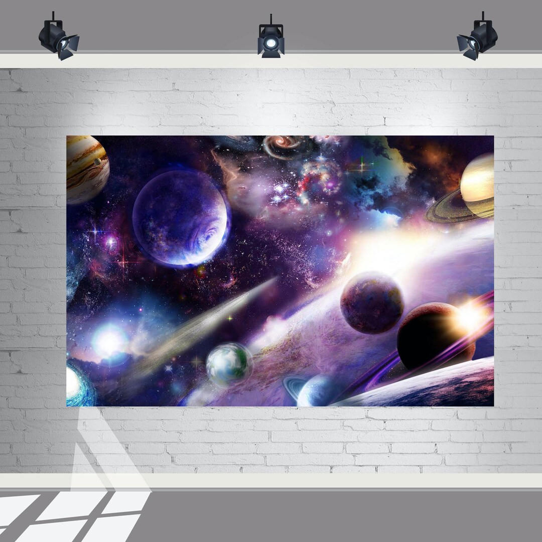 5x3ft Space Planets Backdrop for Birthday Baby Shower Party - Etsy