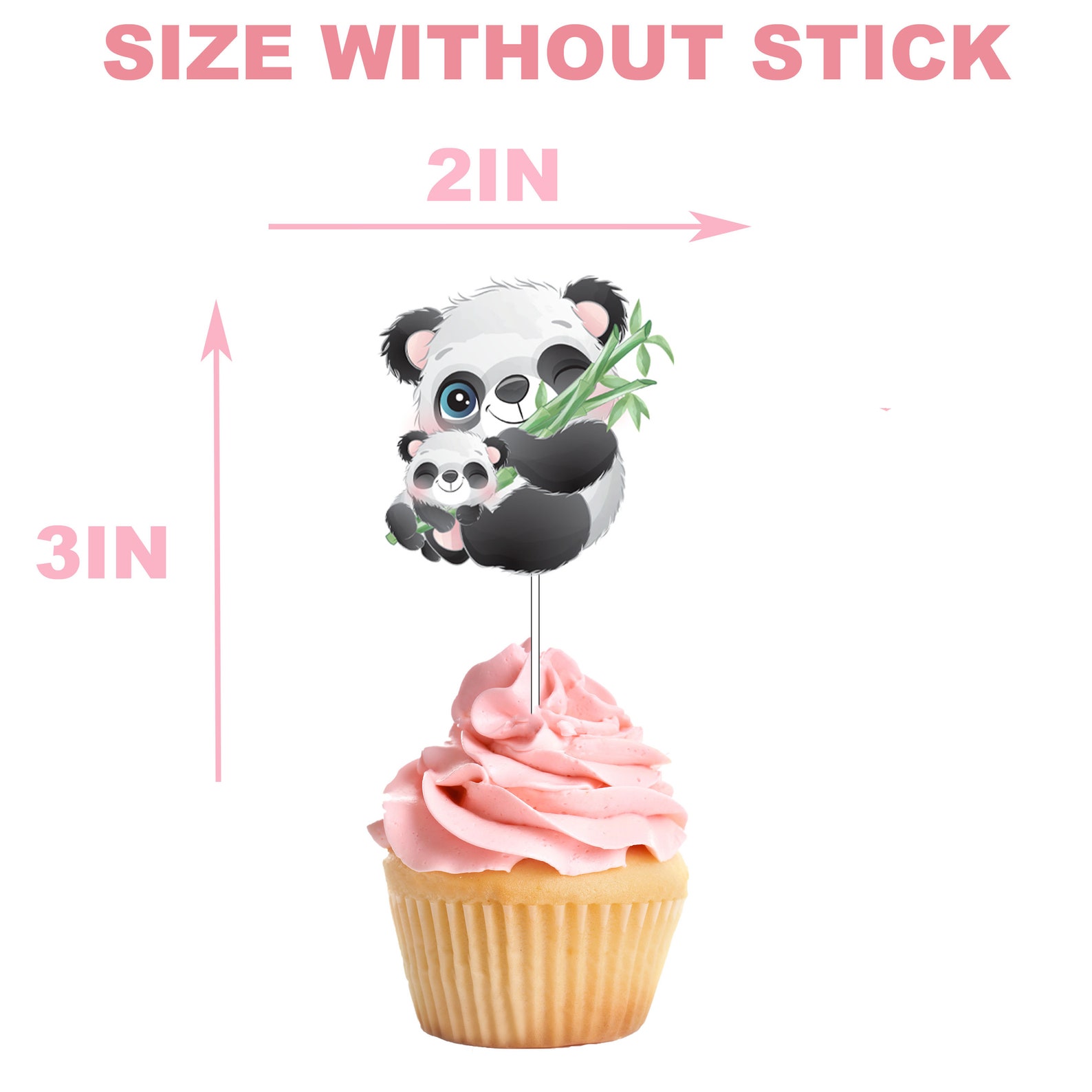 10 Pcs Panda Jungle Animals Cupcake Toppers Pandas Theme | Zoo Party ...