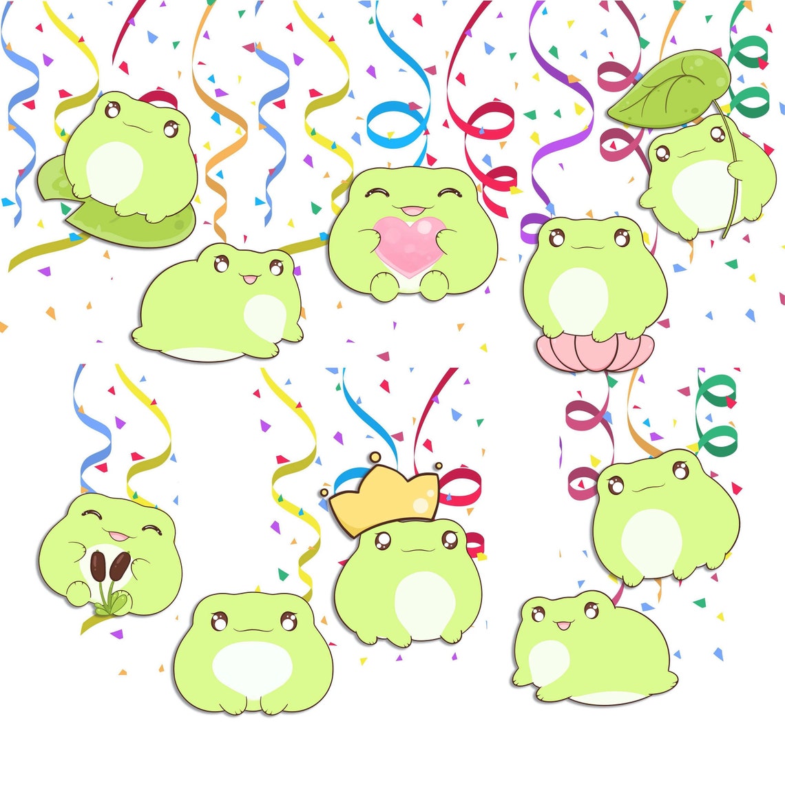 Kawaii Frog Streamers Birthday Decorations for Kids Frogs - Etsy