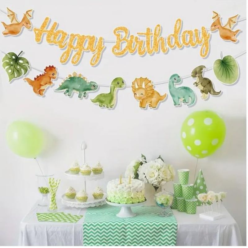 Svg Dinosaur Birthday Banner - Etsy