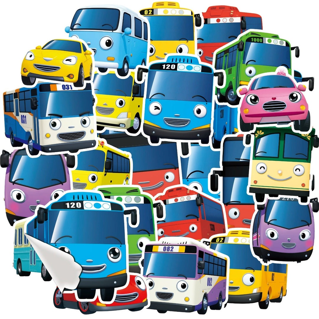 Tayo the Little Bus Sticker Collection Set of 25 Assorted Decals for ...