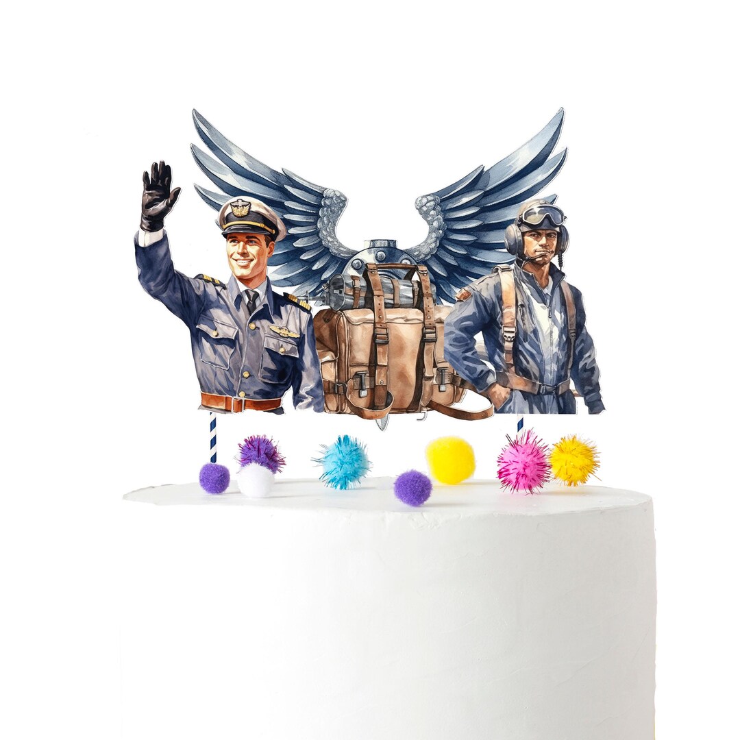 Aviation-themed Cake Topper - Etsy