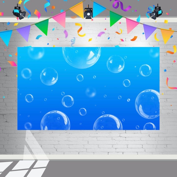 5x3ft Blue Bubbles Backdrop for Birthday and Etc Party - Etsy