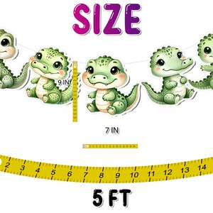Adorable Crocodile Banner - Cute Jungle Animal Party Garland ...