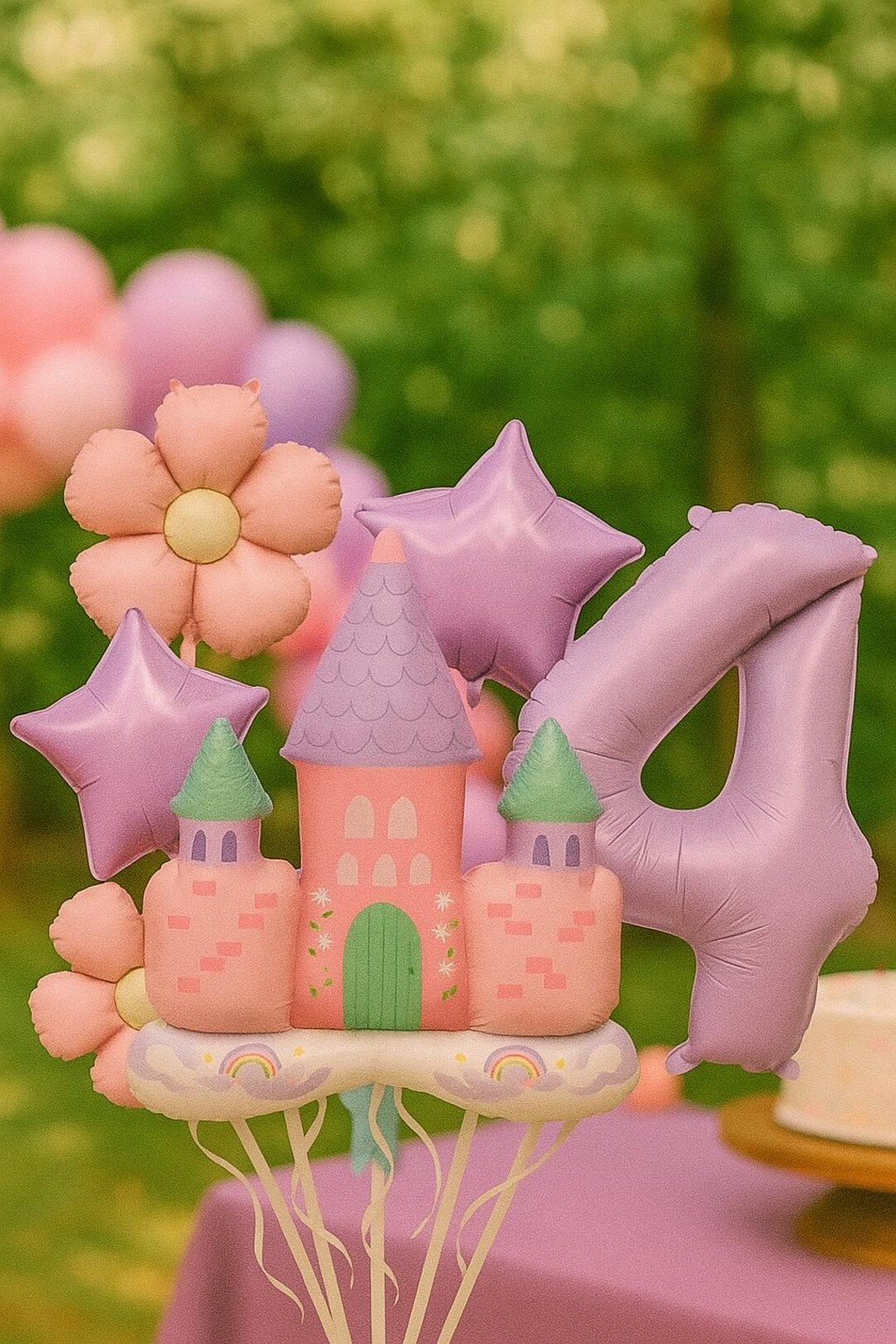 Princess Castle Balloon Kit - Magical Pink Castle, Star, and Flower ...