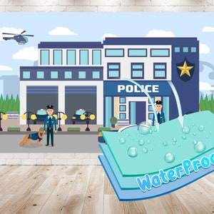 5x3ft Police Backdrop for Birthday Party Decorations . Police Sheriff ...