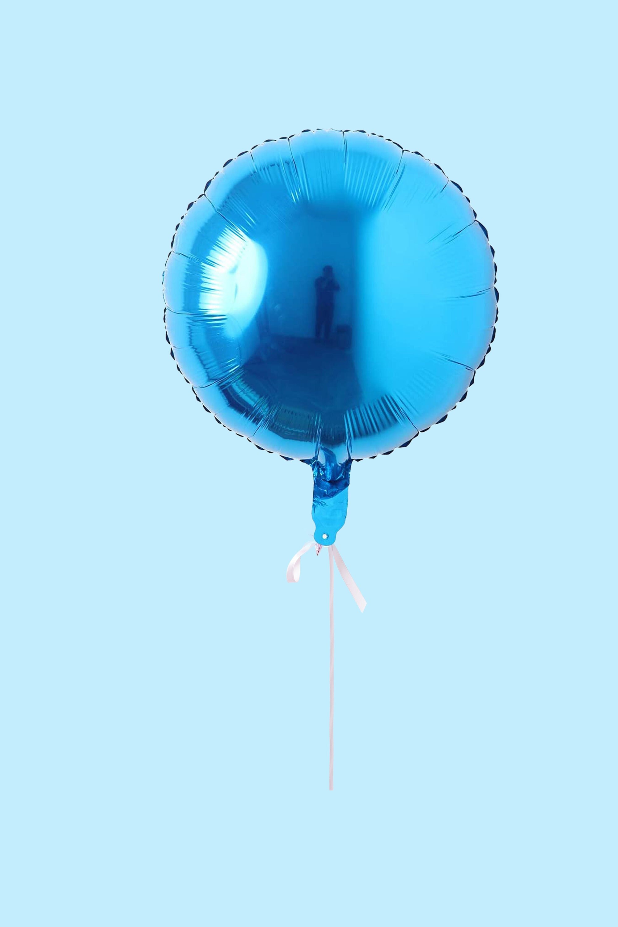 Blue Round Mylar Balloon