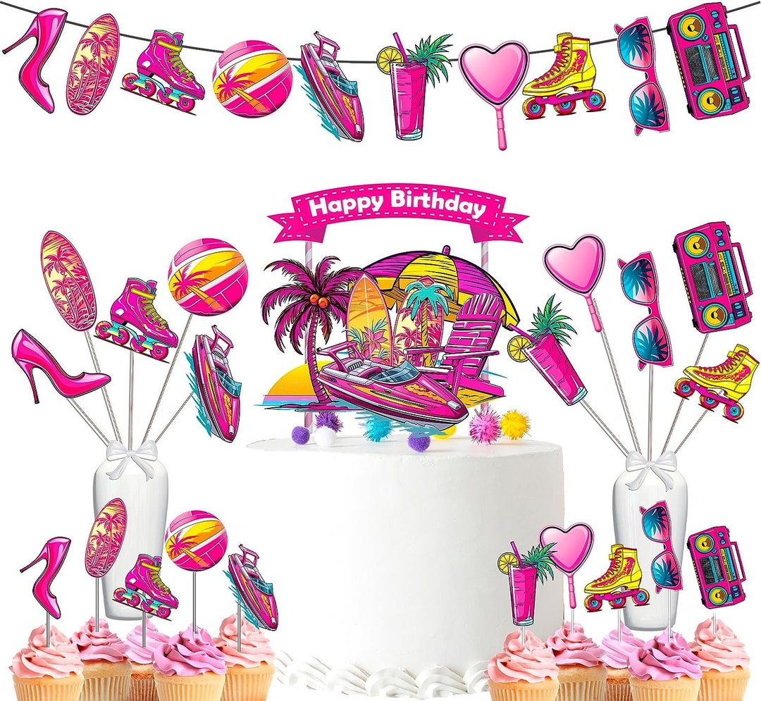 Enchanting Pink Doll Birthday Party Decoration Bundle Set Sparkle and ...