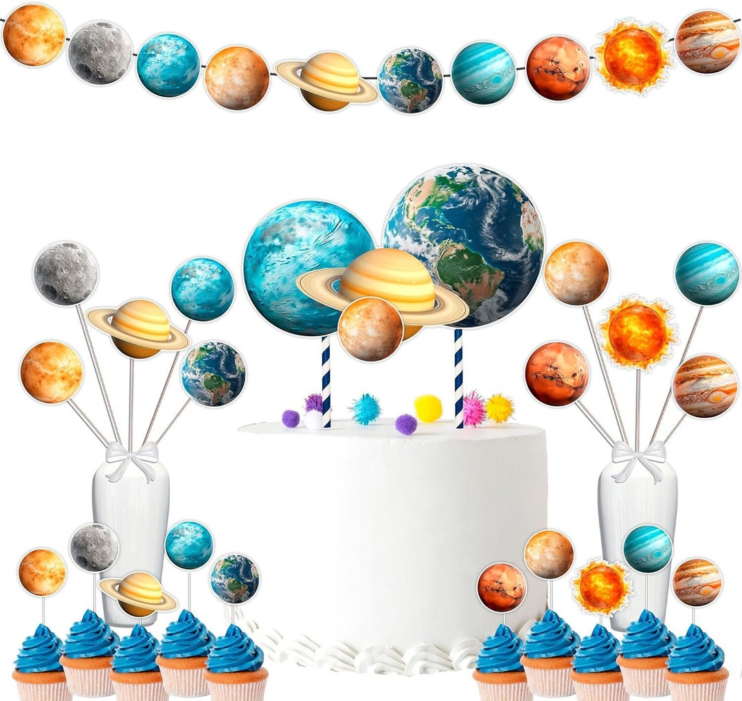 Galaxy Baby Shower and Birthday Party Supplies Set - Banner ...