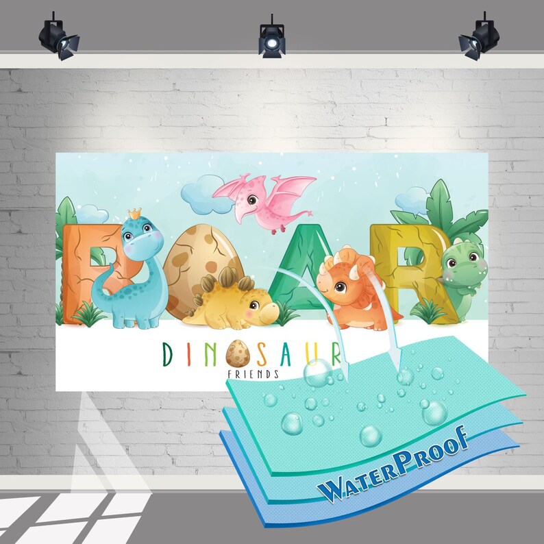 5x3ft Dino Roar Backdrop for Birthday Baby Shower Party - Etsy