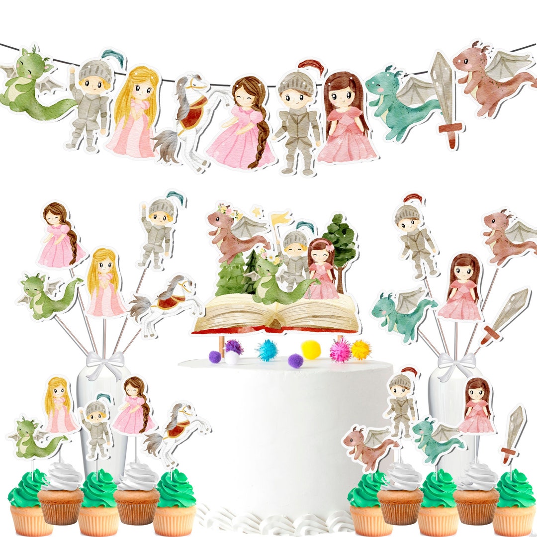 Enchanted Princess, Dragons and Knight Party Set - Centerpieces ...