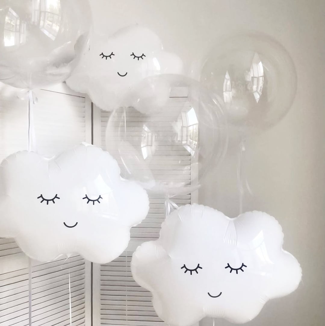 Dreamy Cloud and Clear Balloon Set for Birthday Party or Baby Shower ...