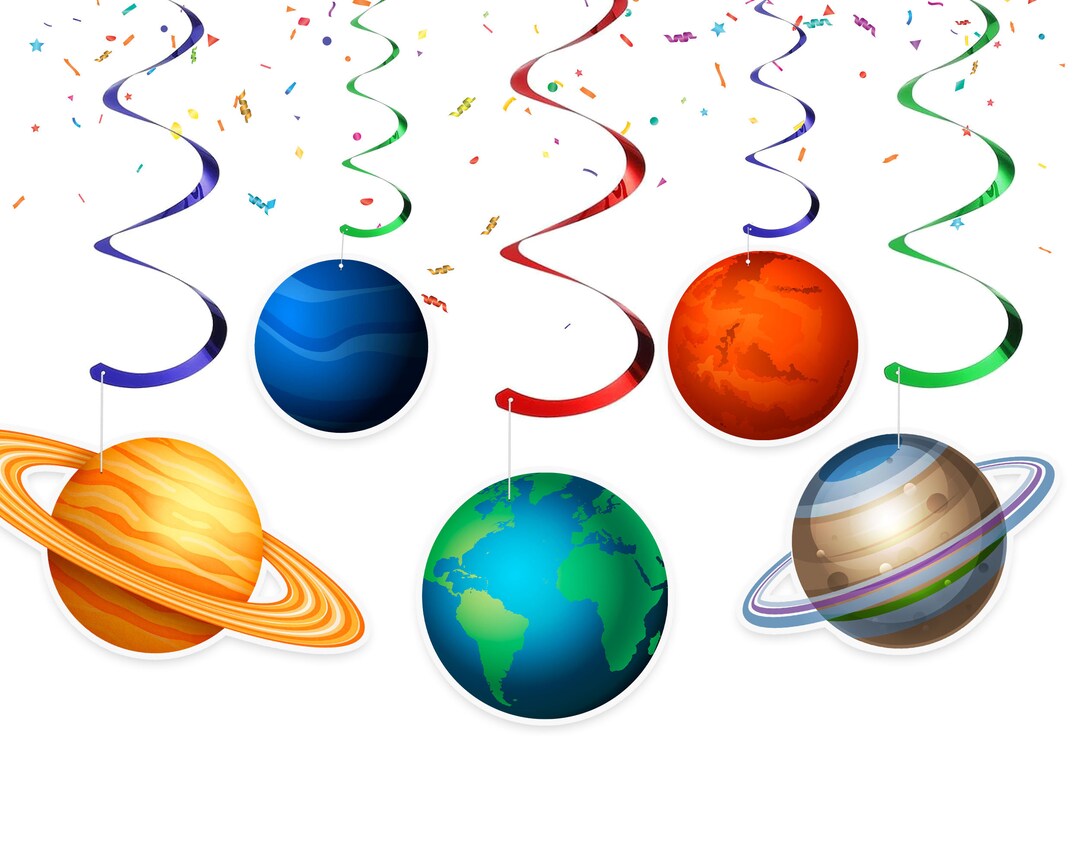 Solar System Theme Streamers for Galaxy Birthday, First Birthday , Baby ...
