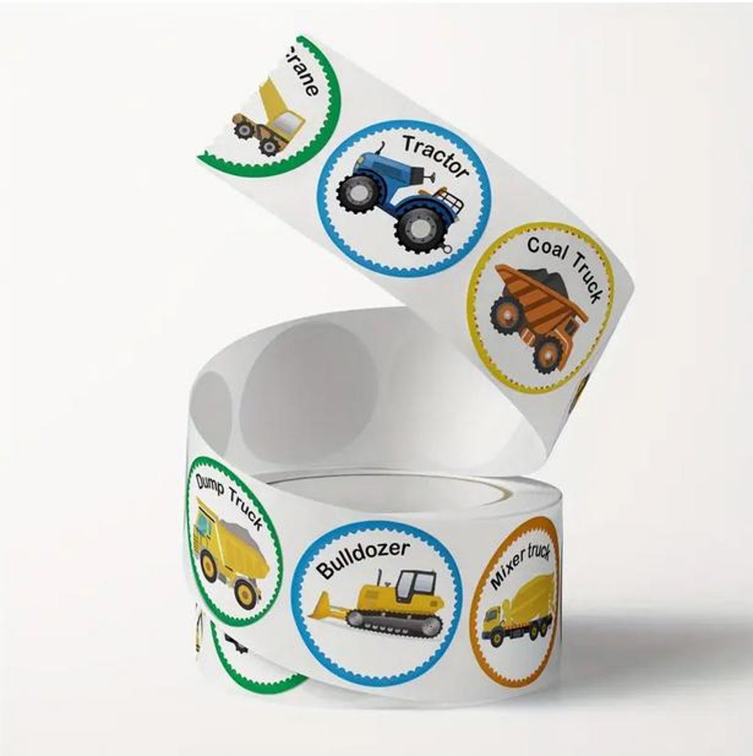 Construction Site Stickers – Kids Building Vehicles and Tools 20 Pcs - Etsy