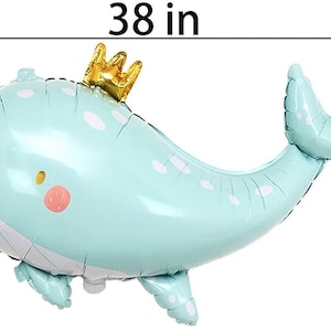 Whale Pastel Pink Balloon Set for Birthday Party & Baby Shower - Gentle ...