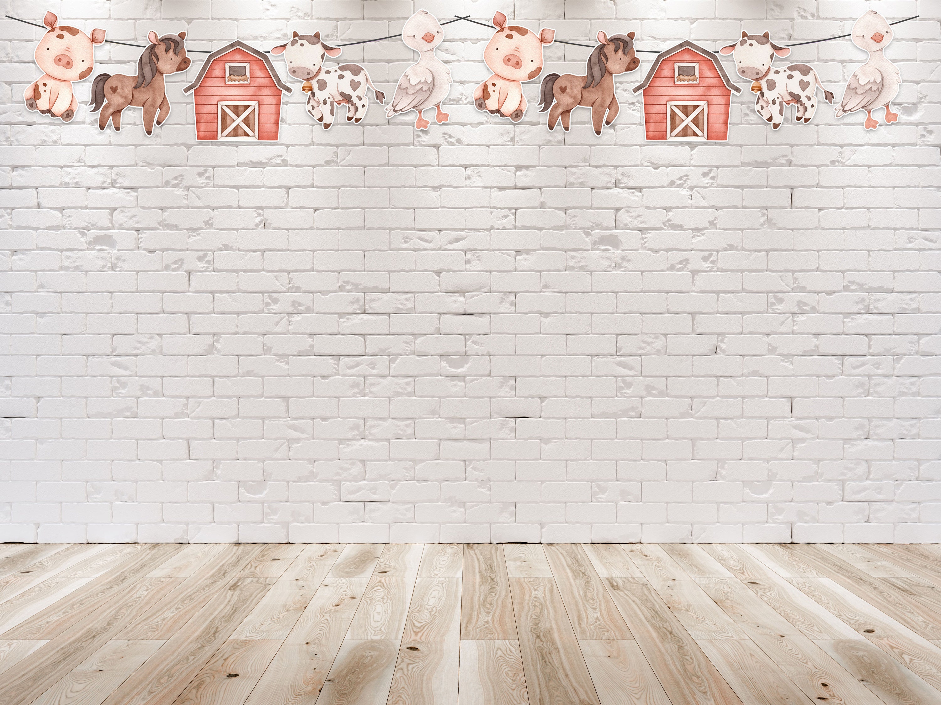 Farm Animals Birthday Banner Barnyard Animals Party Supplies - Etsy