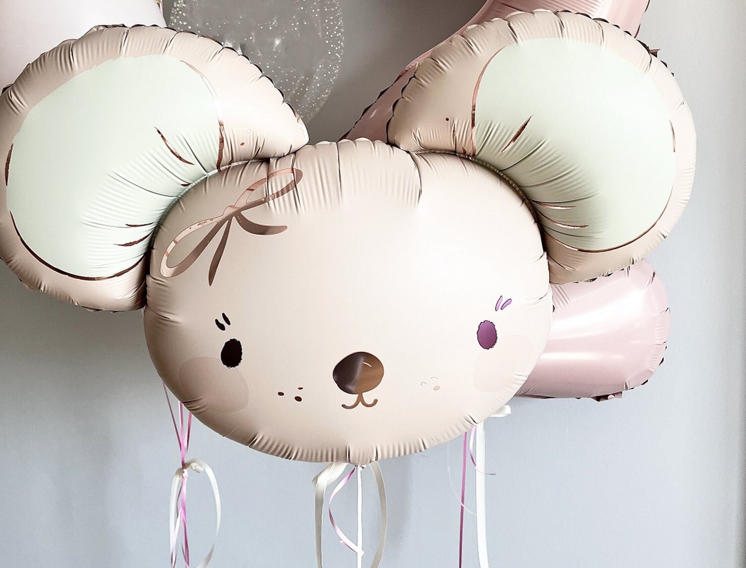 Giant 27" Mouse Face Pastel Balloon - Perfect for Birthday Party & Baby ...