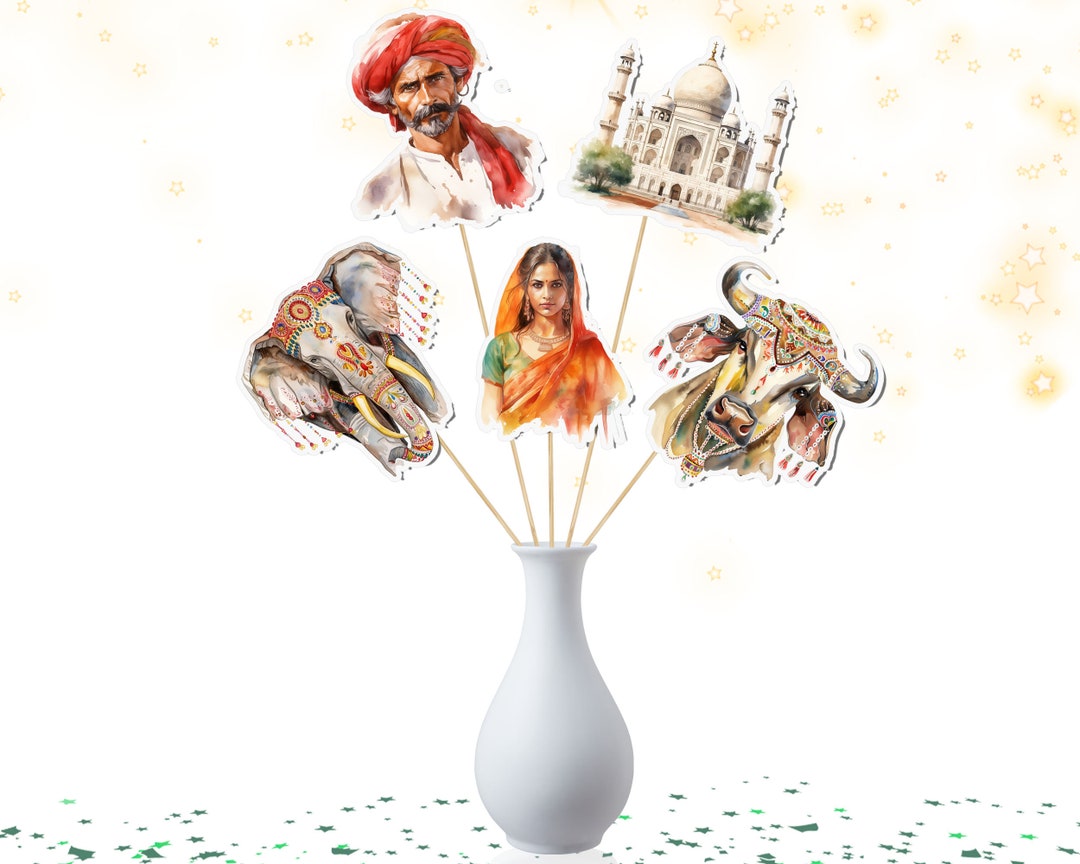 Indian Cultural-themed Party Centerpiece 5 PCS Set for Events and ...