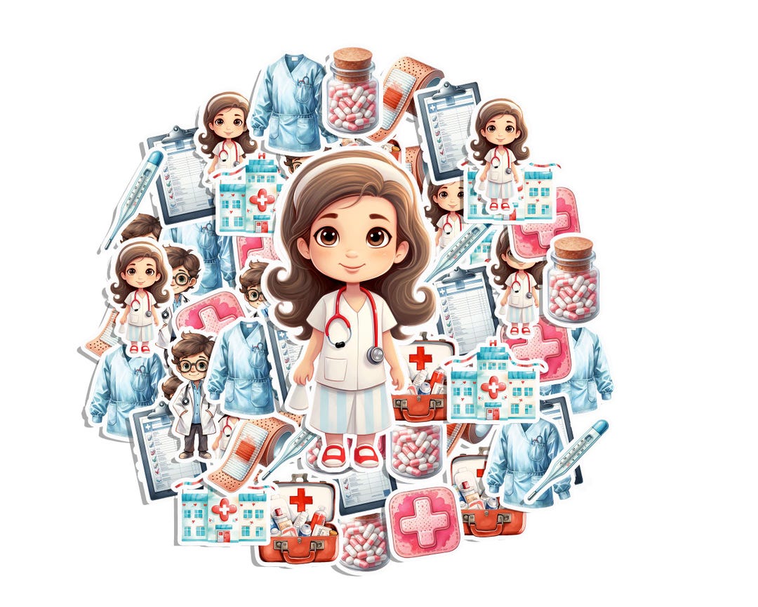 Cute Medical Stickers – Healthcare Heroes 20 Pcs Set - Etsy