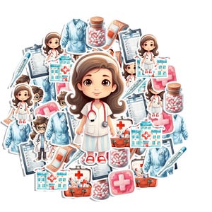 Cute Medical Stickers – Healthcare Heroes 20 Pcs Set - Etsy