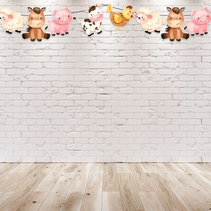 Farm Animals Birthday Banner Barnyard Animals Party Supplies - Etsy