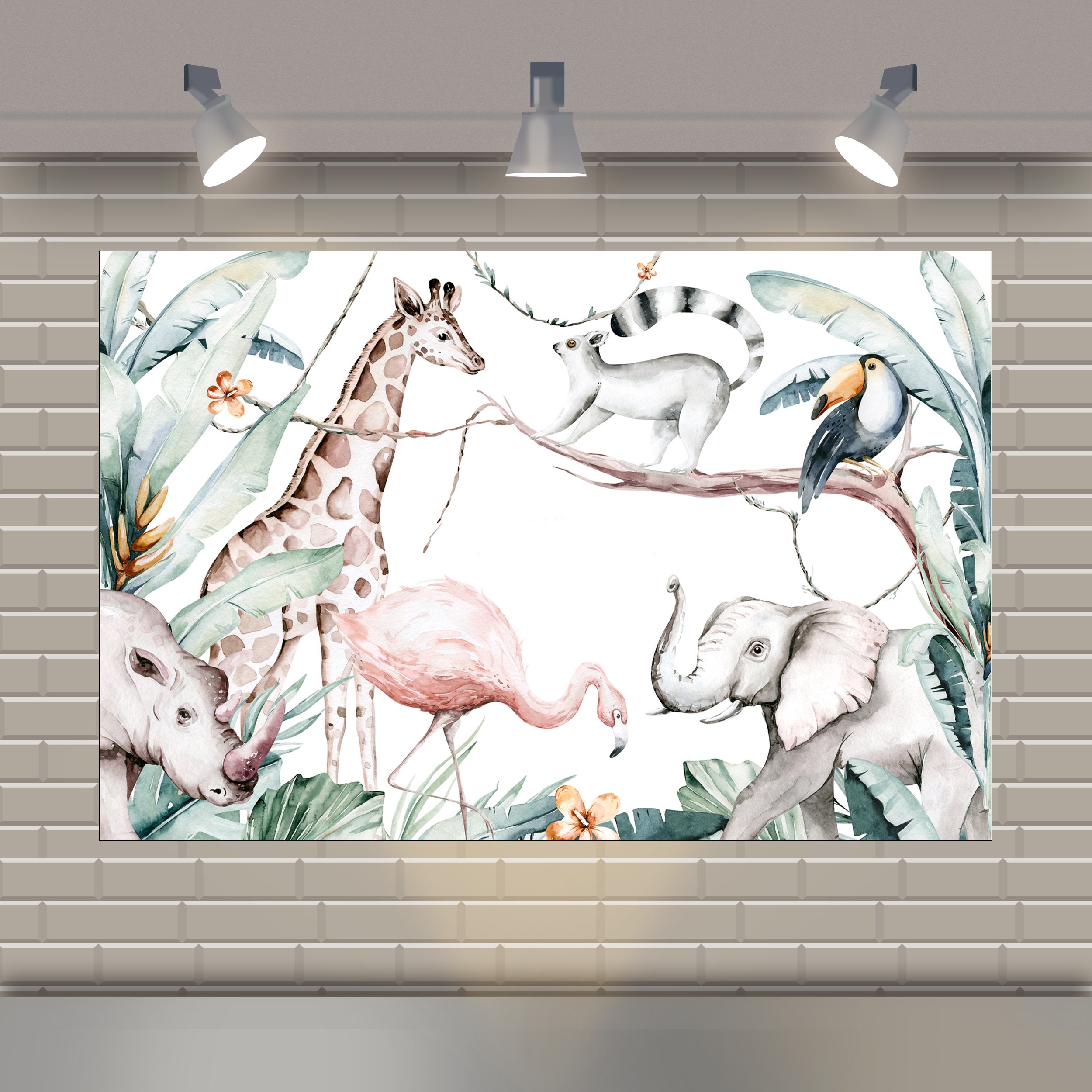 5x3ft Safari Animals Backdrop for Baby Shower Party Decoration - Etsy