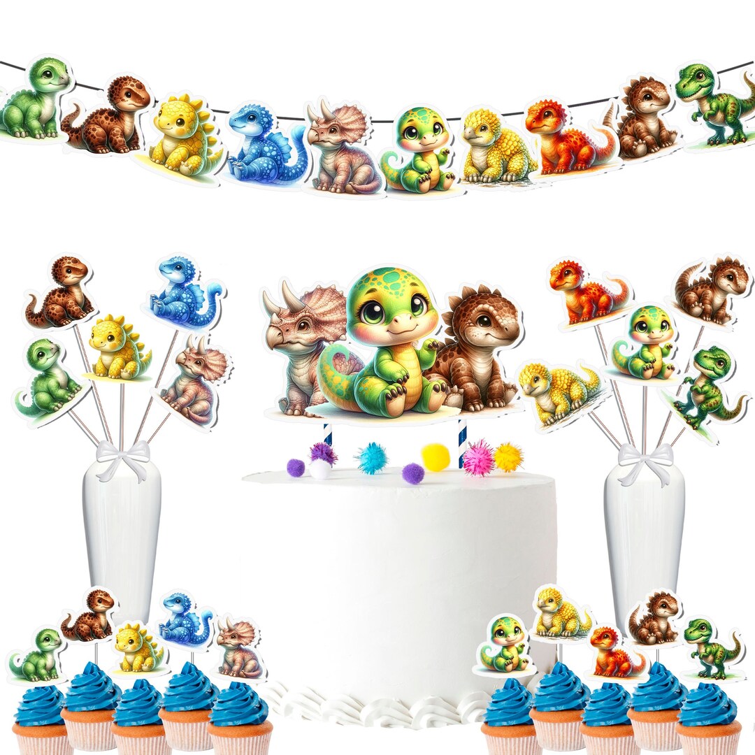 Dino Set Party Decorations - Perfect for Dinosaur-themed Birthdays ...