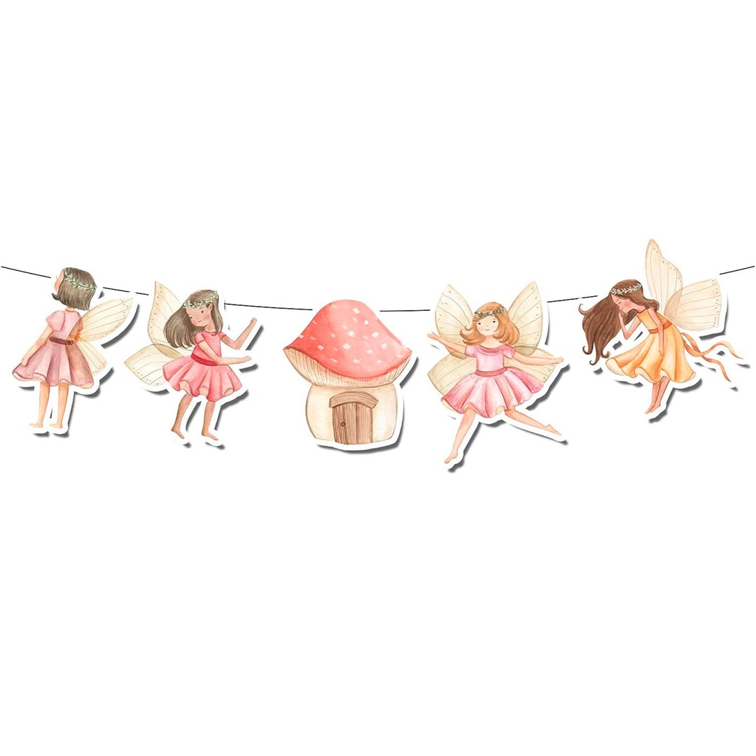 Fairy Birthday Banner Cute Fairies 1st Birthday Party Supplies - Etsy