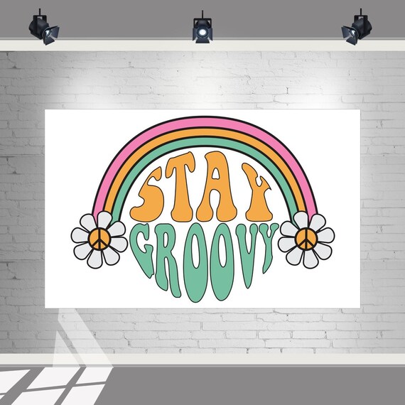 5x3ft Stay Groovy Baby Shower Backdrop Party Decoration. Retro - Etsy