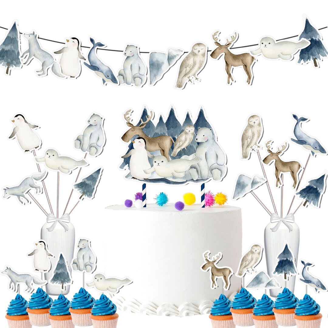 Arctic Animals Party Supplies Set for Birthday and Baby Shower - Etsy
