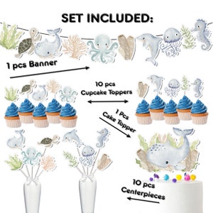 Under the Sea Party Decor Set - Magical Ocean Adventure for Birthdays ...