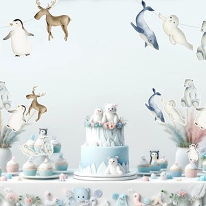 Arctic Animals Wall Stickers - Set of 5 | Perfect for Birthday and Baby ...