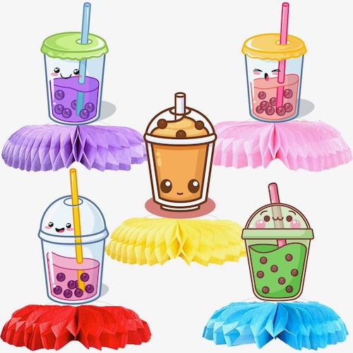 Boba Pool Party Birthday Banner Summer Milk Tea Theme Party - Etsy