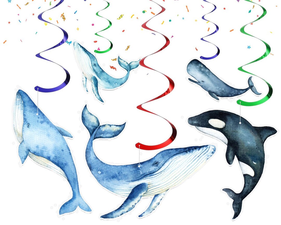 Whales Streamers - Ocean-inspired Party Decorations for a Whale of a ...
