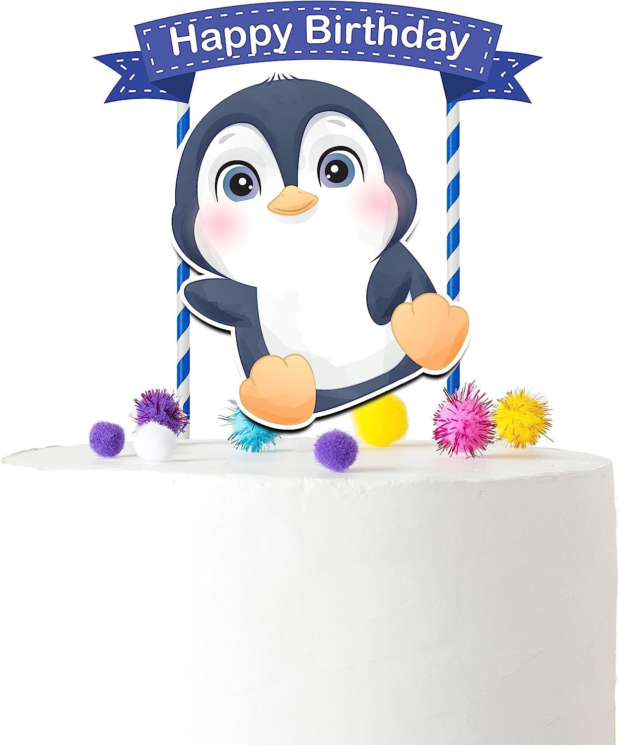 Happy Birthday Penguin Cake