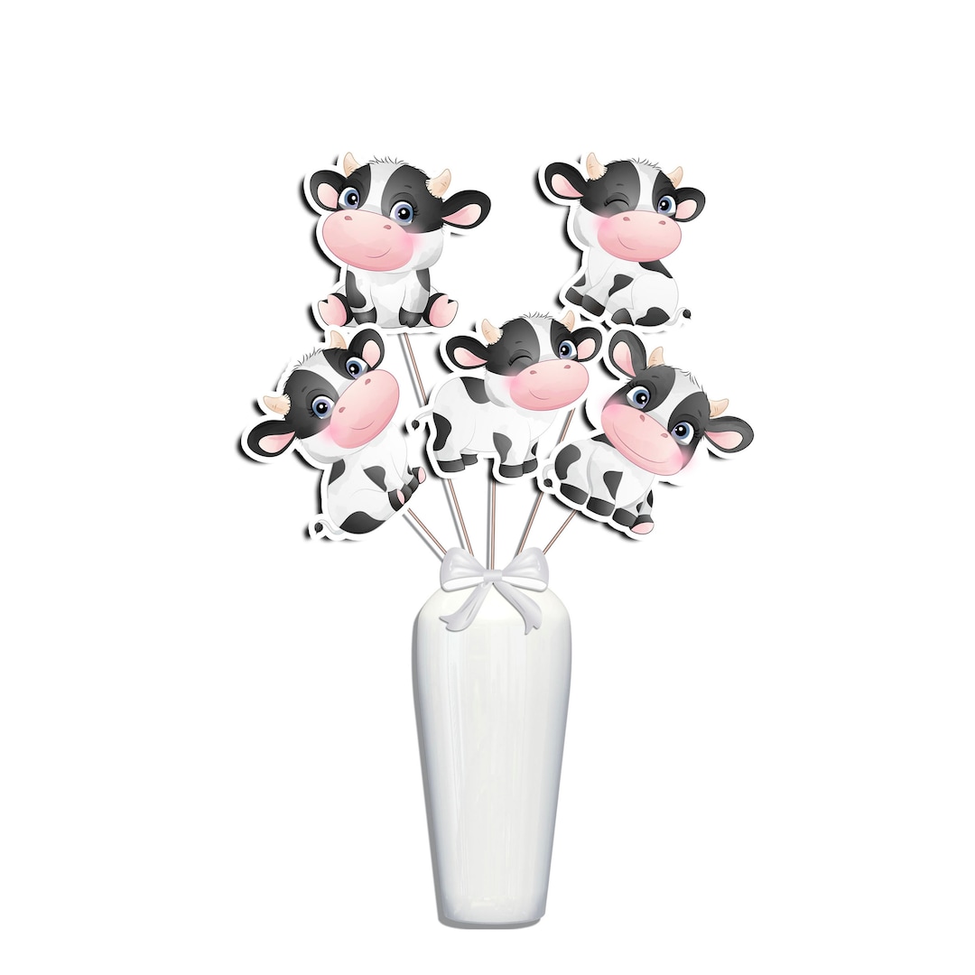 5 Pcs Large Cow Centerpieces for Kids | Cows Baby Shower , Birthday ...