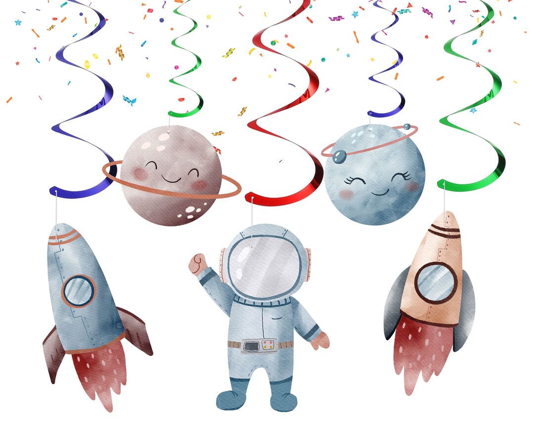 Solar System Theme Streamers for Galaxy Birthday, First Birthday , Baby ...