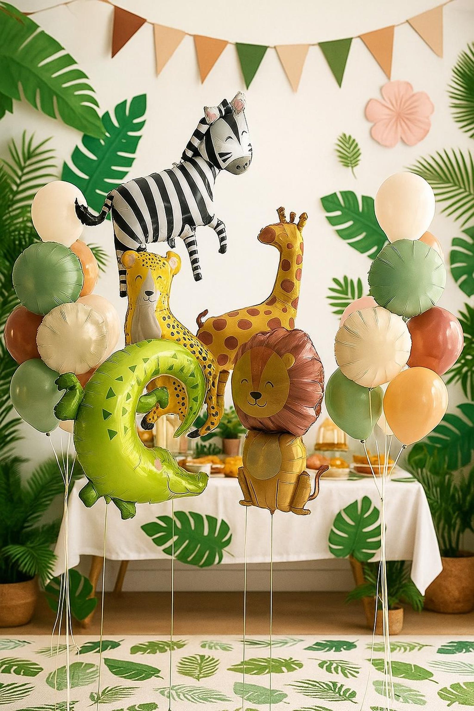 Jungle Safari Balloon Set – Neutral Latex Balloon Bundles | Safari ...