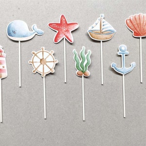 Under the Sea Birthday Banner Watercolor Whales Ocean Party Supplies ...