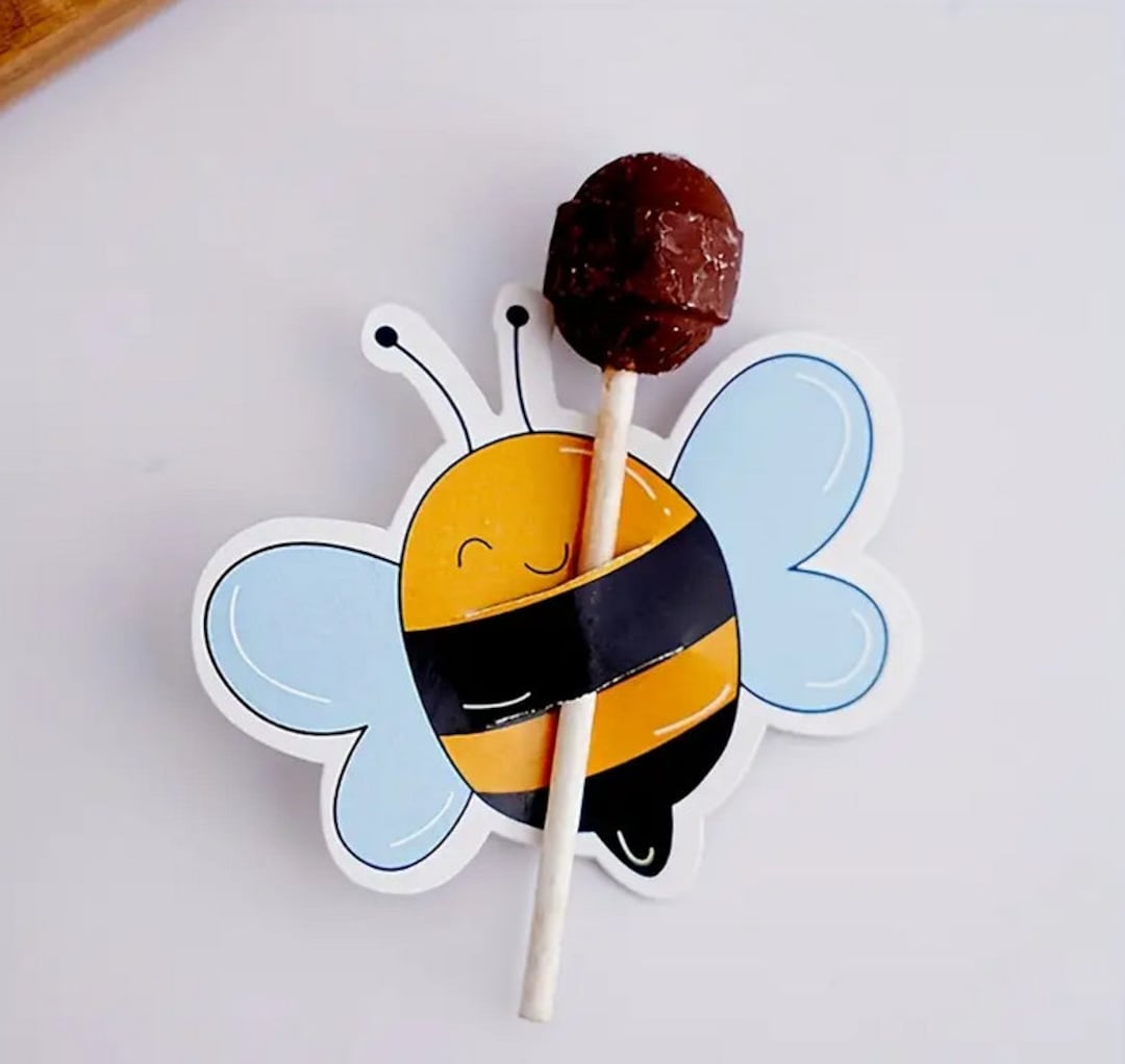 25 Pcs Bee Stick Candy Insert Cards - Cute Bumblebee Lollipop Holders ...