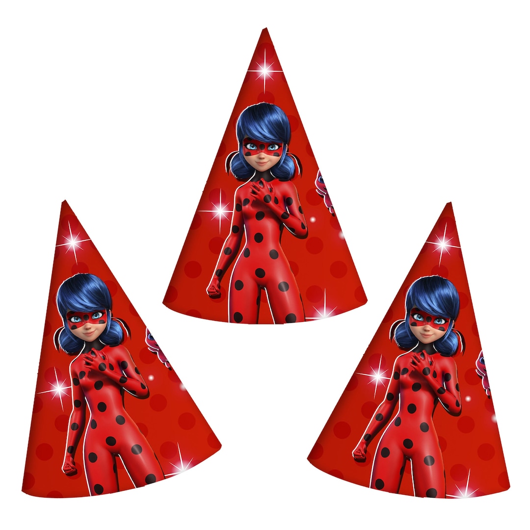 Miraculous Ladybug Paper Hats for Kids. Cartoon Miraculous Ladybug ...