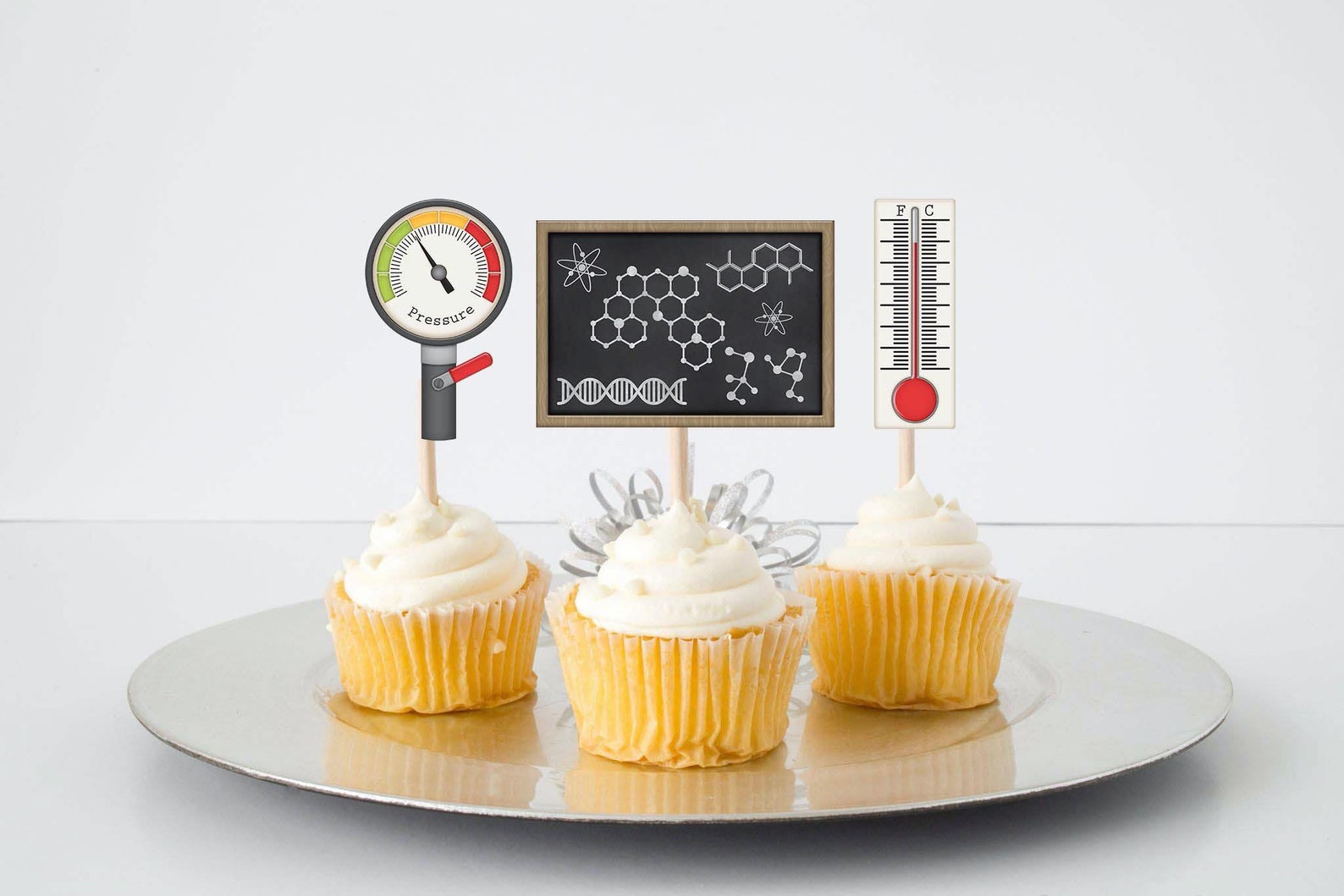 Science Cupcake Toppers Science Lab Party Supplies for - Etsy