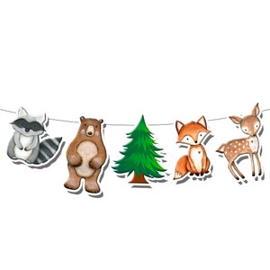 Woodland Animals Banner for Baby Shower or Birthday Decorations - Etsy