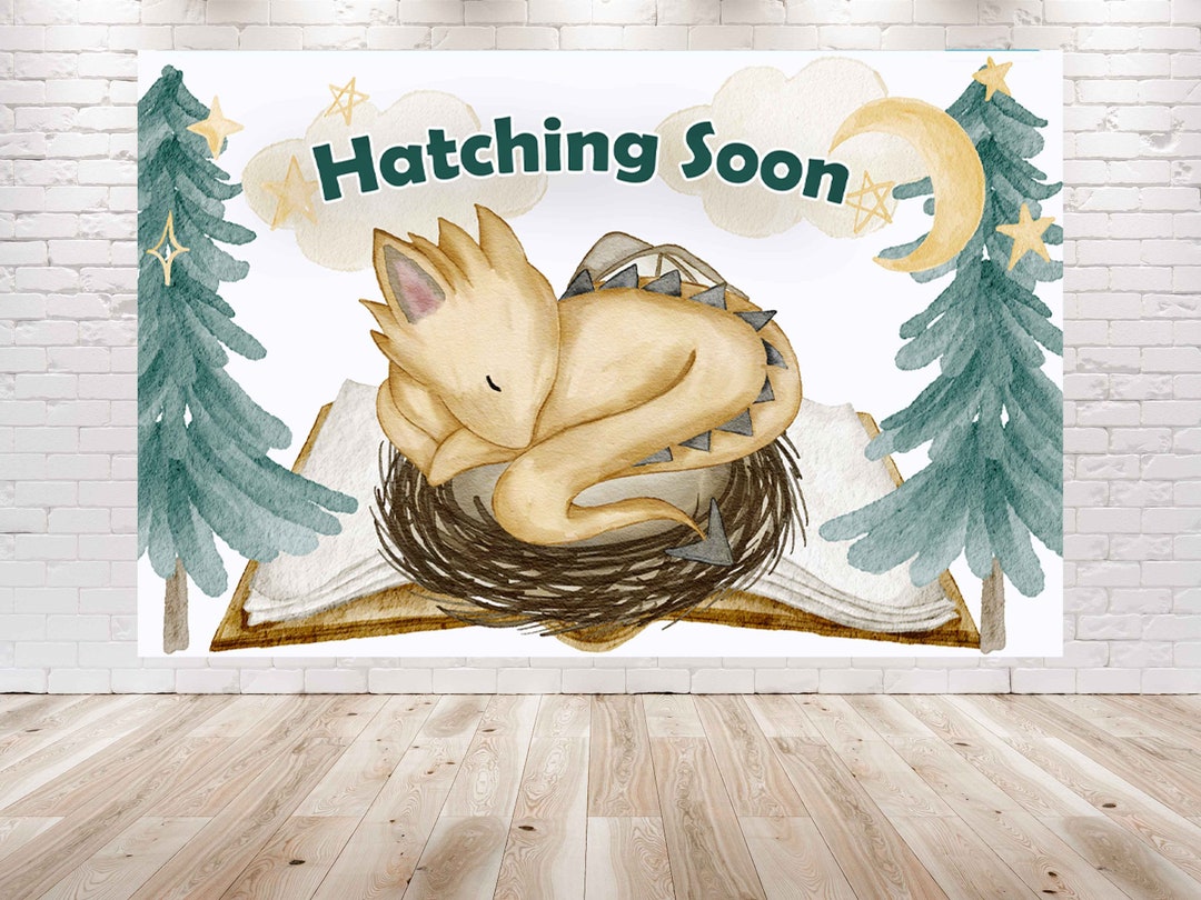 5x3ft Baby Shower Dragons Backdrop for Baby Shower Party Decorations ...