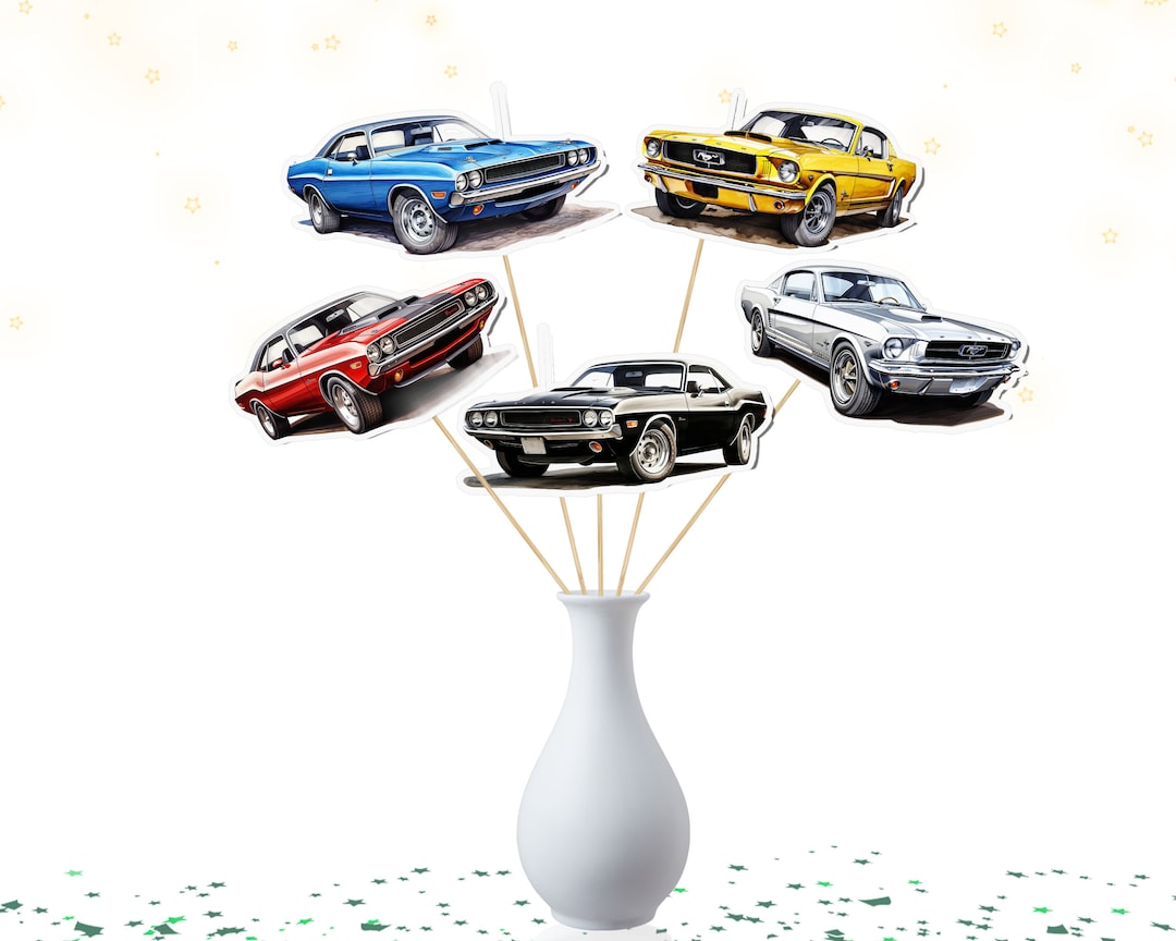 Classic Car Centerpiece – Perfect for Car Enthusiasts, 5 PCS Set - Etsy