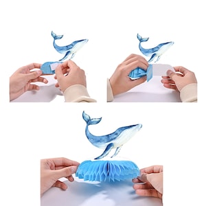 Ocean-inspired Whale 5-piece Table Honeycombs Centerpiece Set - Perfect ...